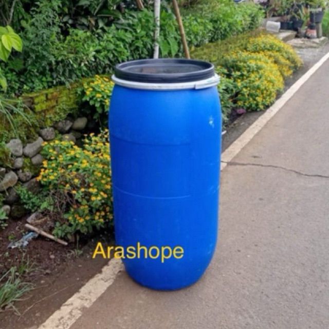 Jual drum plastik 150 liter/tong/plentung/jerigen/tandon/kempu/ember ...