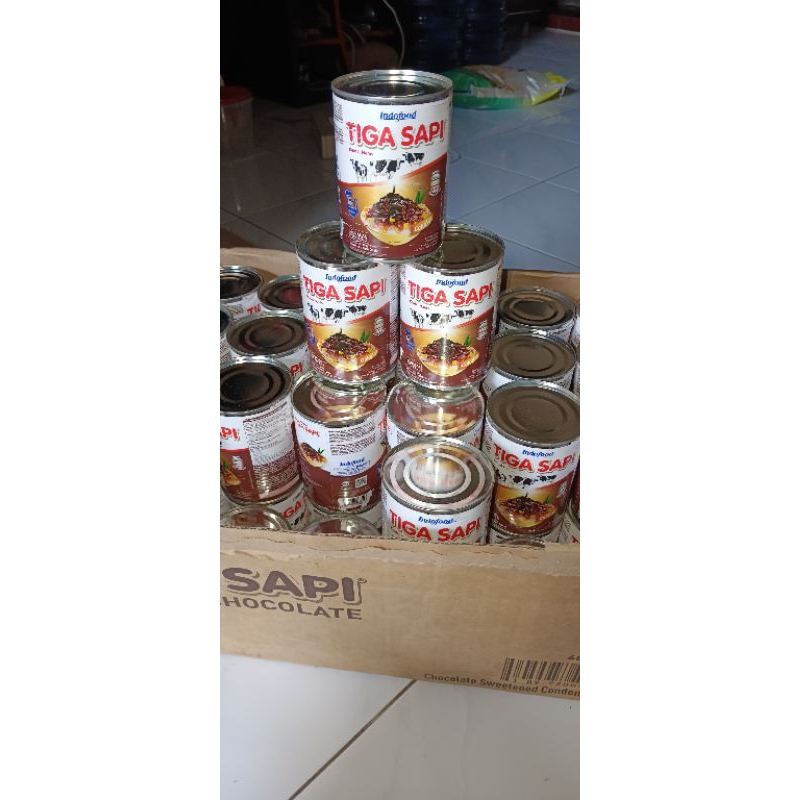 Jual Susu Coklat kental manis Tiga Sapi 490gram | Shopee Indonesia