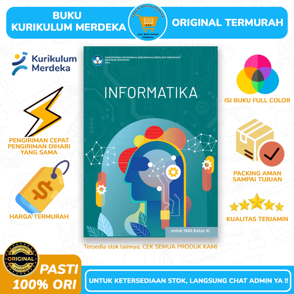 Jual Buku Informatika Kelas 11 SMA - Buku Paket Siswa - Kurikulum ...