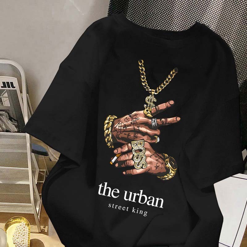 Jual Kalung gaya hip-hop Eropa dan Amerika|Kaos Cotton Combed 30s|Kaos ...