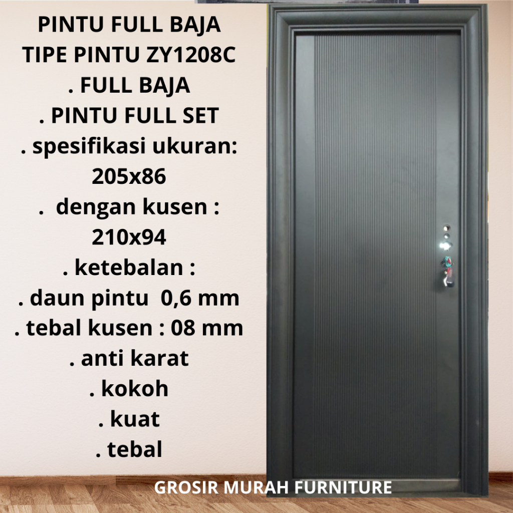 Jual PINTU FULL BAJA GARIS / FULL SET / PINTU UTAMA / PINTU MOTIF GARIS ...