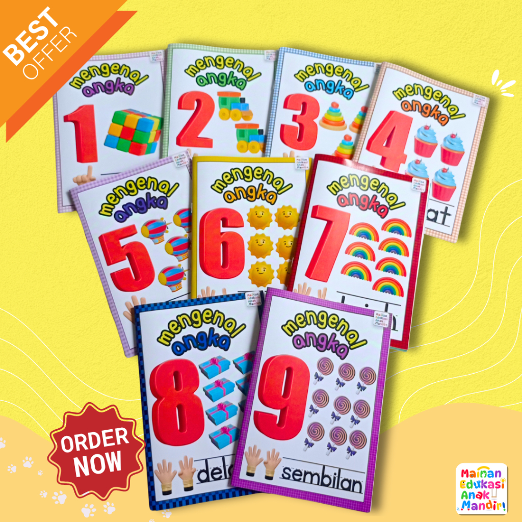 Jual WORKSHEET ANAK 2 3 4 5 6 tahun Lembar Kerja ANGKA MATEMATIKA ...