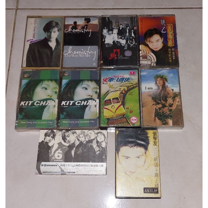 Jual kaset pita AARON KWOK / CHEMISTRY / THE OUTSIDERS / YAO YI / KIT CHAN (2) / KIT CHAN (3 ...