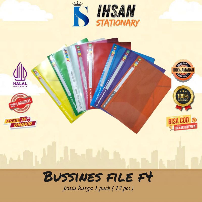 Jual Business File Kantong Folio/F4 Jenia/Esbee Isi 12 Pcs (1 Lusin ...