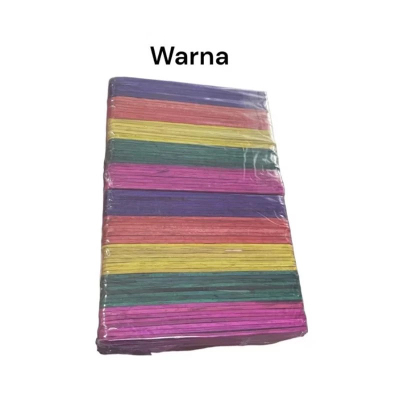 Jual stik es krim warna/ stik kreasi/ stik polos warna/ stik es ...