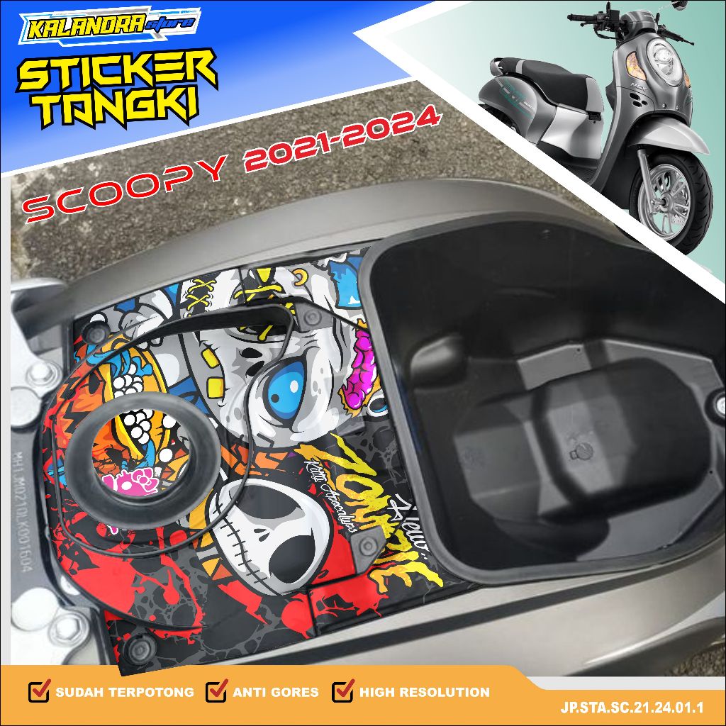 Jual Stiker Tangki Bensin Scoopy 2021 - 2024 Sticker Tangki Motor ...