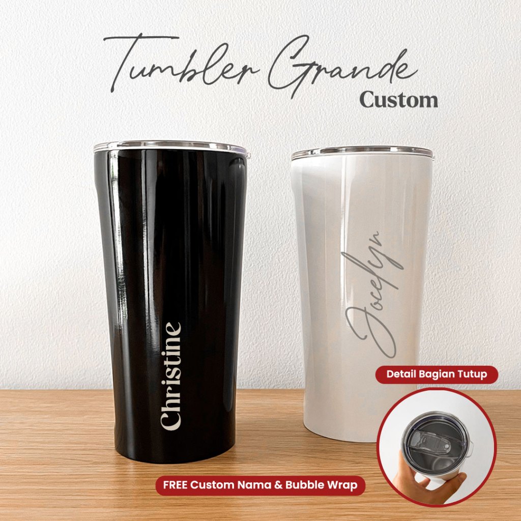 Jual Tumbler Grande Custom Nama Tumblr Stainless Grafir Logo Kado ...