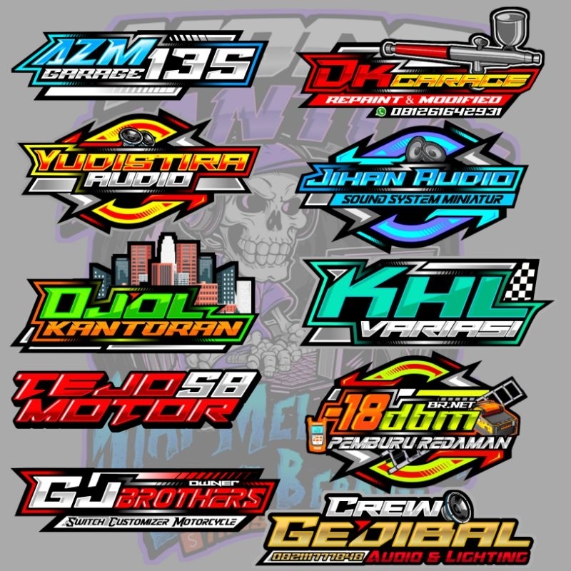 Jual jasa Design Logo Motor vector Motor / logo bengkel / komunitas dll ...