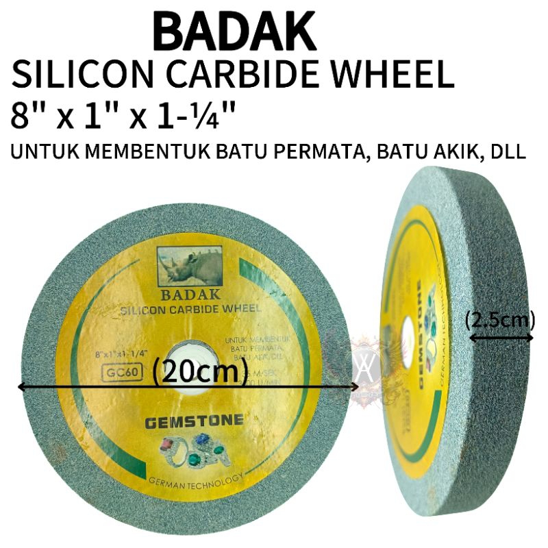 Jual silicon carbide wheel 8 inch gc60/ batu hijau poles / batu gurinda ...