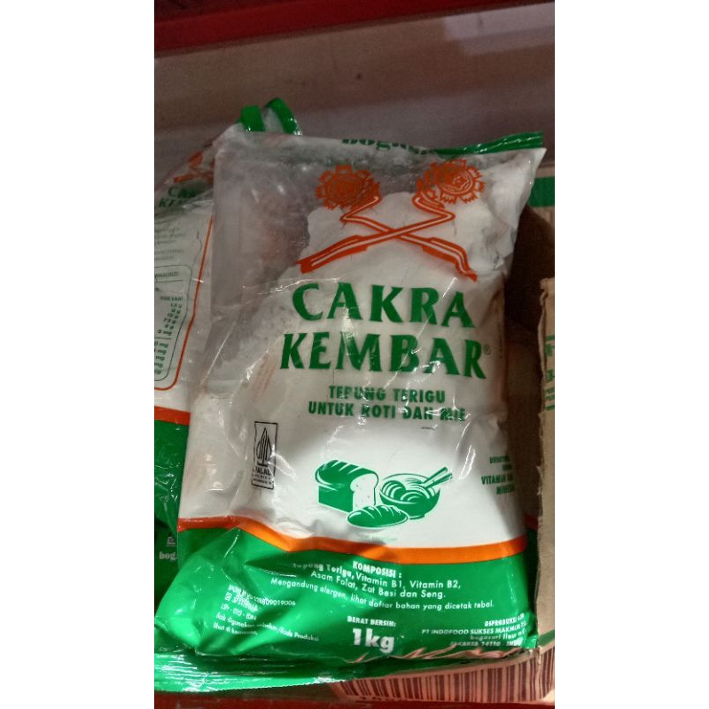Jual ECER - Tepung Terigu Cakra Kembar 1Kg (Kemasan Transparan ...