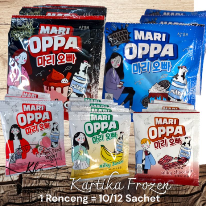Jual MARI OPPA Serbuk Minuman Rasa Susu dan Buah Ala Korea, 1 Renceng ...