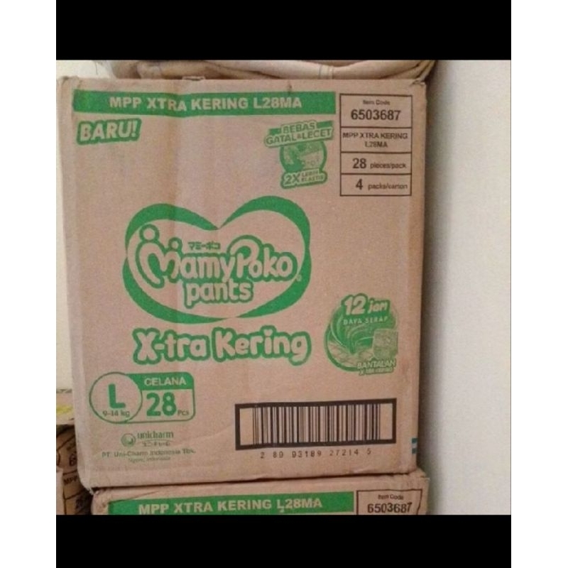 Jual Mamypoko Pants Xtra Kering L28 1 karton | Shopee Indonesia