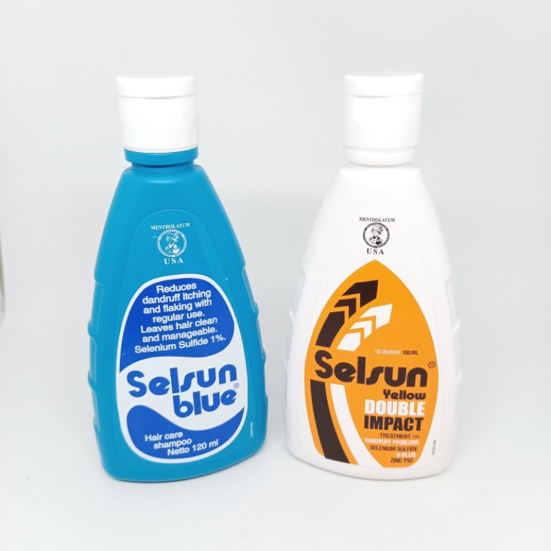 Jual SELSUN SHAMPOO / YELLOW DOUBLE IMPACT 100 ML / SELSUN BLUE 120 ML ...