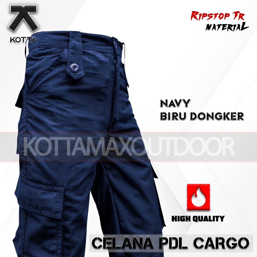 Jual CELANA PDL NAVY BIRU DONGKER PANJANG CARGO LAPANGAN KERJA SATPAM ...