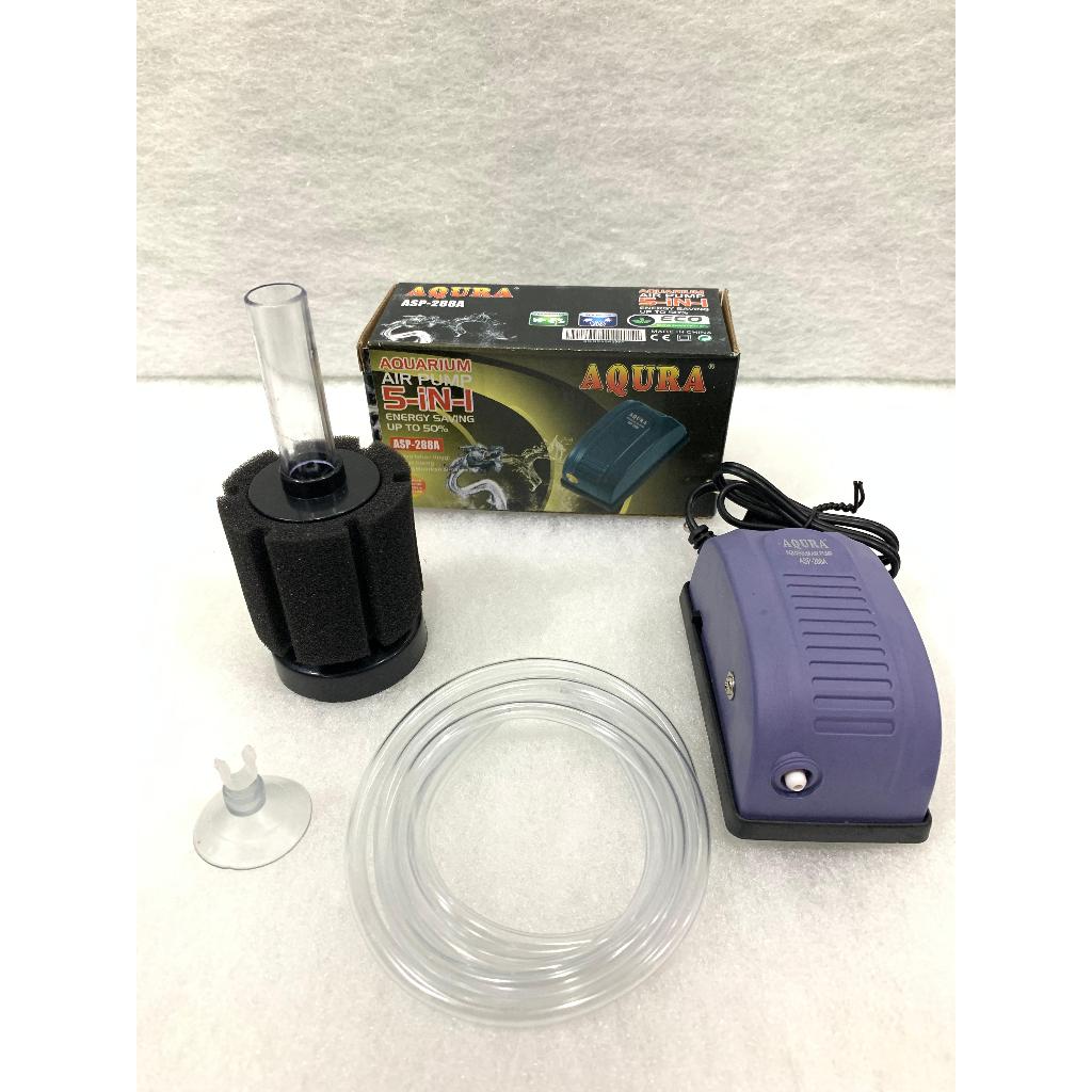 Jual paket lengkap sponge filter aerator 1 lubang komplit oksigen ikan ...