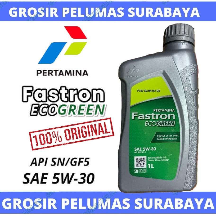 Jual ASLI oli LCGC Pertamina Fastron ECO Green 5w30 5W-30 5W/30 BOTOL 1 ...