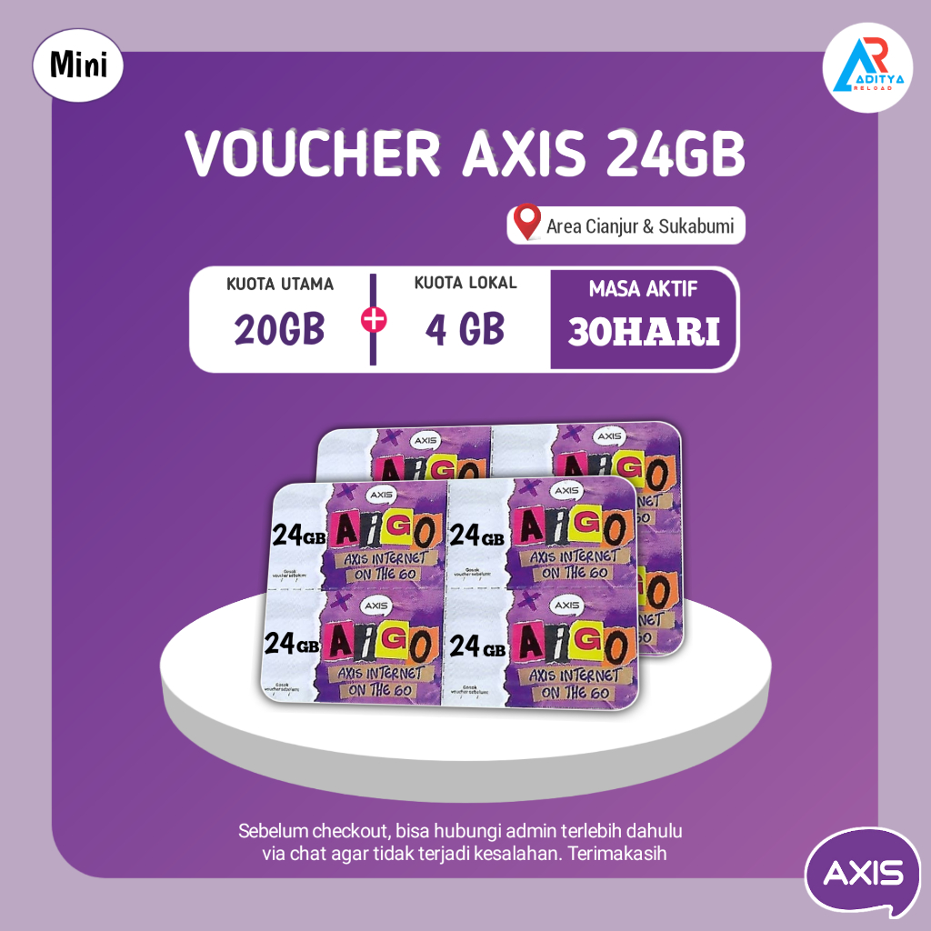 Jual Voucher Kuota Axis 24GB 30Hari | Shopee Indonesia