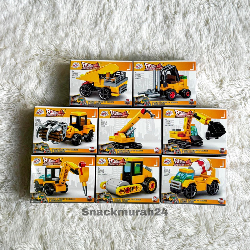 Jual Building Block Mini Mobil Konstruksi 8 in 1 Construction Car Dump ...