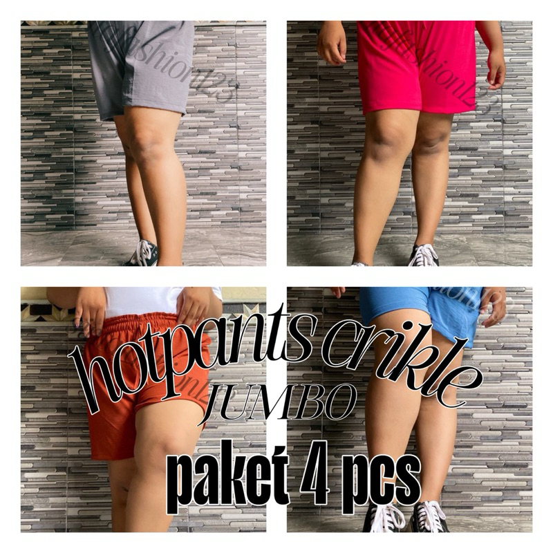 Jual celana hotpats crikle premium wanita paket 4[ ukuran jumbo ...