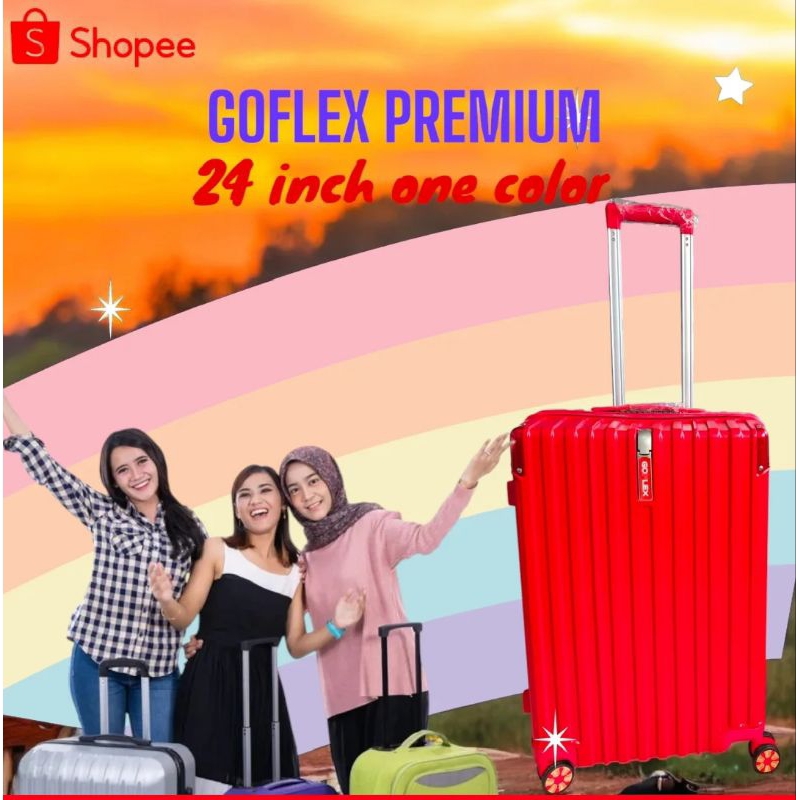 Jual koper goflex premium one color 24 inch 20 inch cabin bagasi ...