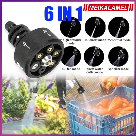 Jual 6 In 1 Nozzle Spray Quick Release Putar Derajat Jet Cleaner Nozzle ...