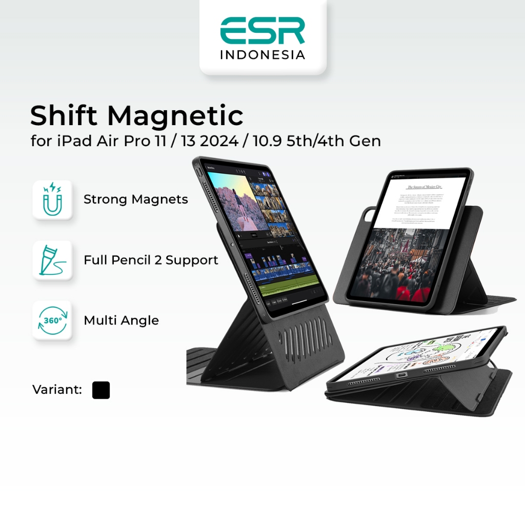Jual ESR Shift Magnetic Case iPad Air Pro 11 13 2024 10.9 5th/4th Gen ...