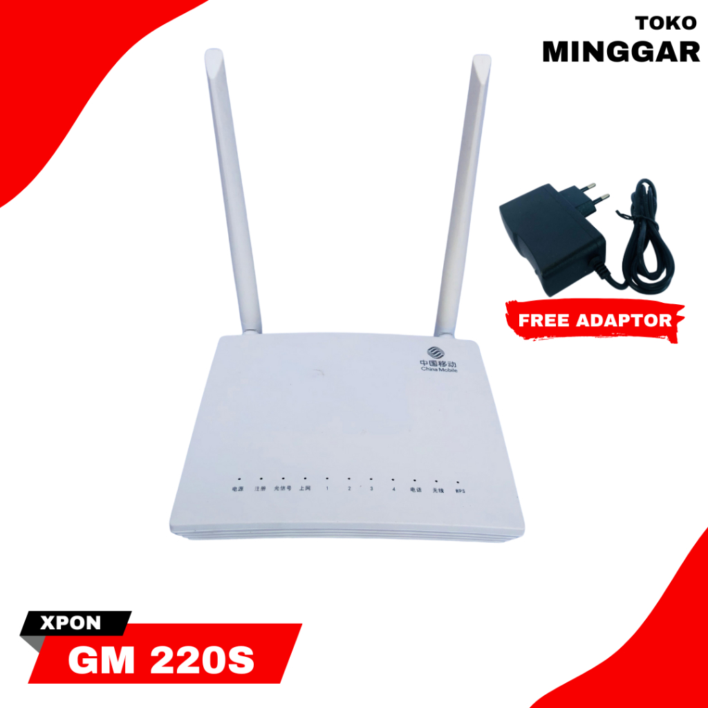 Jual Modem Xpon GM220-S Router Wireless support Epon Gpon / onu plus adaptor support omci ...
