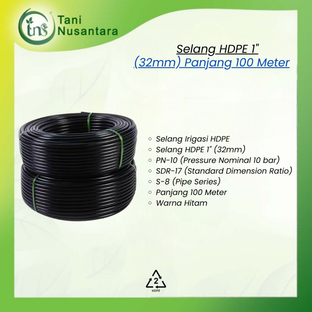 Jual Selang Irigasi Pipa HDPE 1" Inch 32mm Panjang 100 Meter | Shopee Indonesia