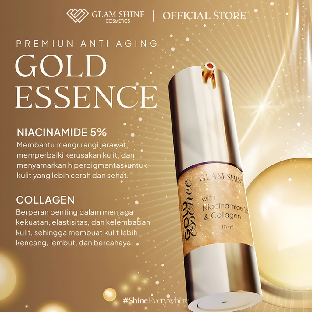 Jual GLAM SHINE COSMETICS Premium Anti Aging Gold Essence [Exp: Mei ...