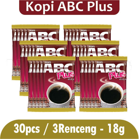 Jual [ Paket 3 Renteng ] Kopi ABC Plus Gula 18gr X 10pcs Kopi Hitam ...