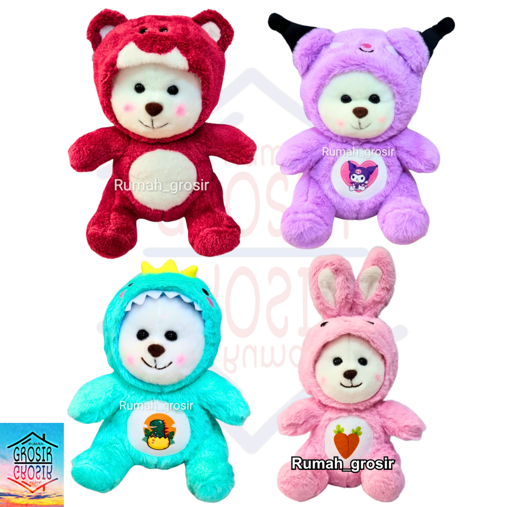 Jual (Rumah Grosir) Boneka Bear Hoodie Lotso Beruang Beruang Lotso ...