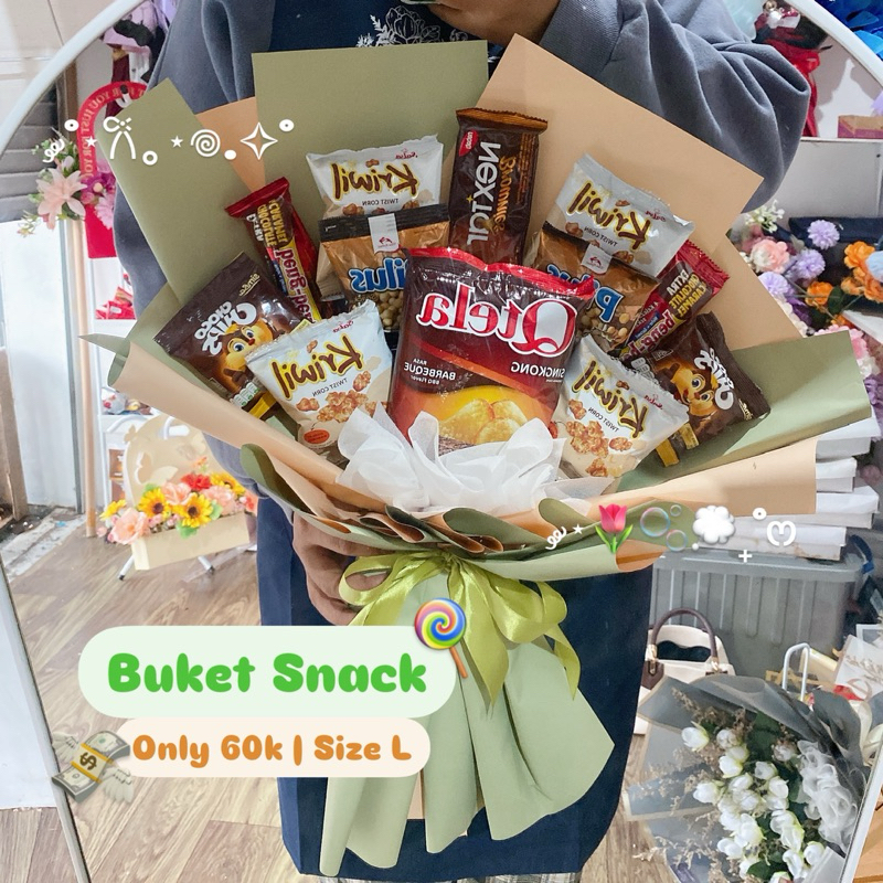 Jual BUKET SNACK/BUKET JAJAN/BUKET COKLAT/BUKET JAJAN MIX BUNGA/BUKET ...