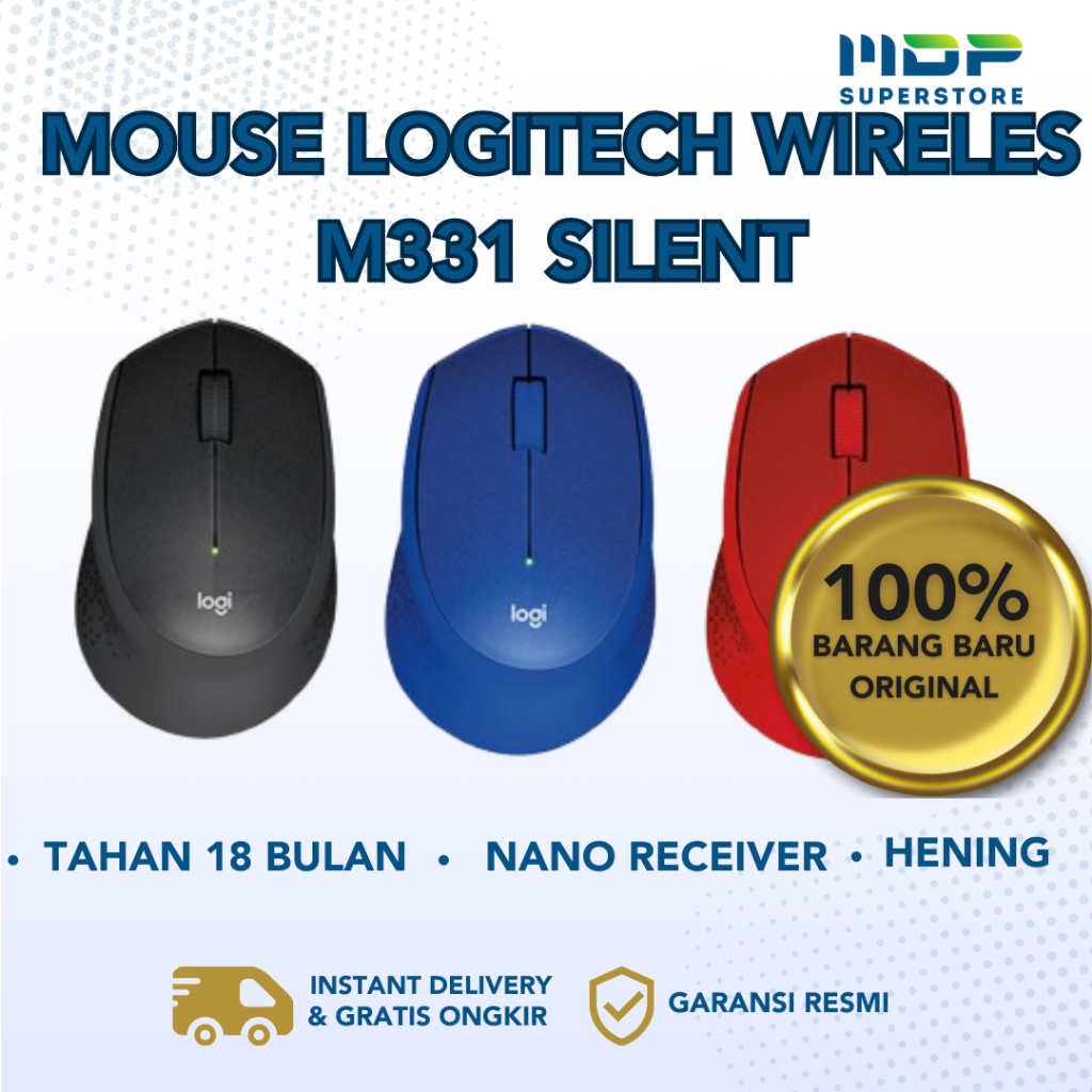Jual MOUSE LOGITECH WIRELES M331 SILENT | Shopee Indonesia