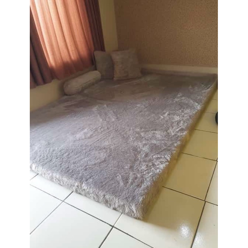 Jual SURPET KASUR KARPET BULU RASFUR 200x150cm EMPUK + BANTAL TEBAL 7cm ...