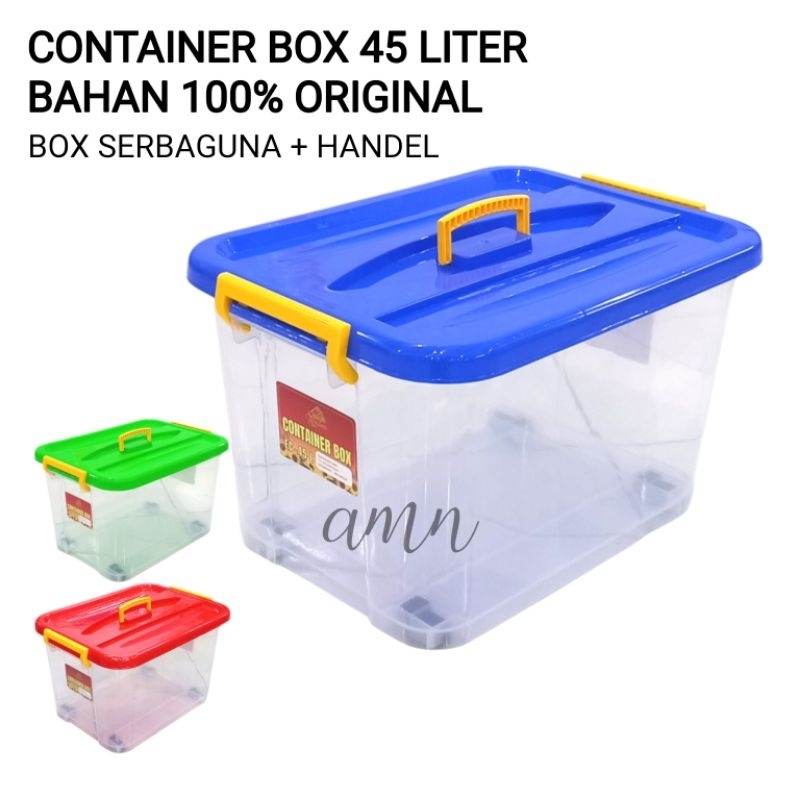 Jual Container Box 45 Liter + Roda Bahan 100% Original Kontainer Box ...
