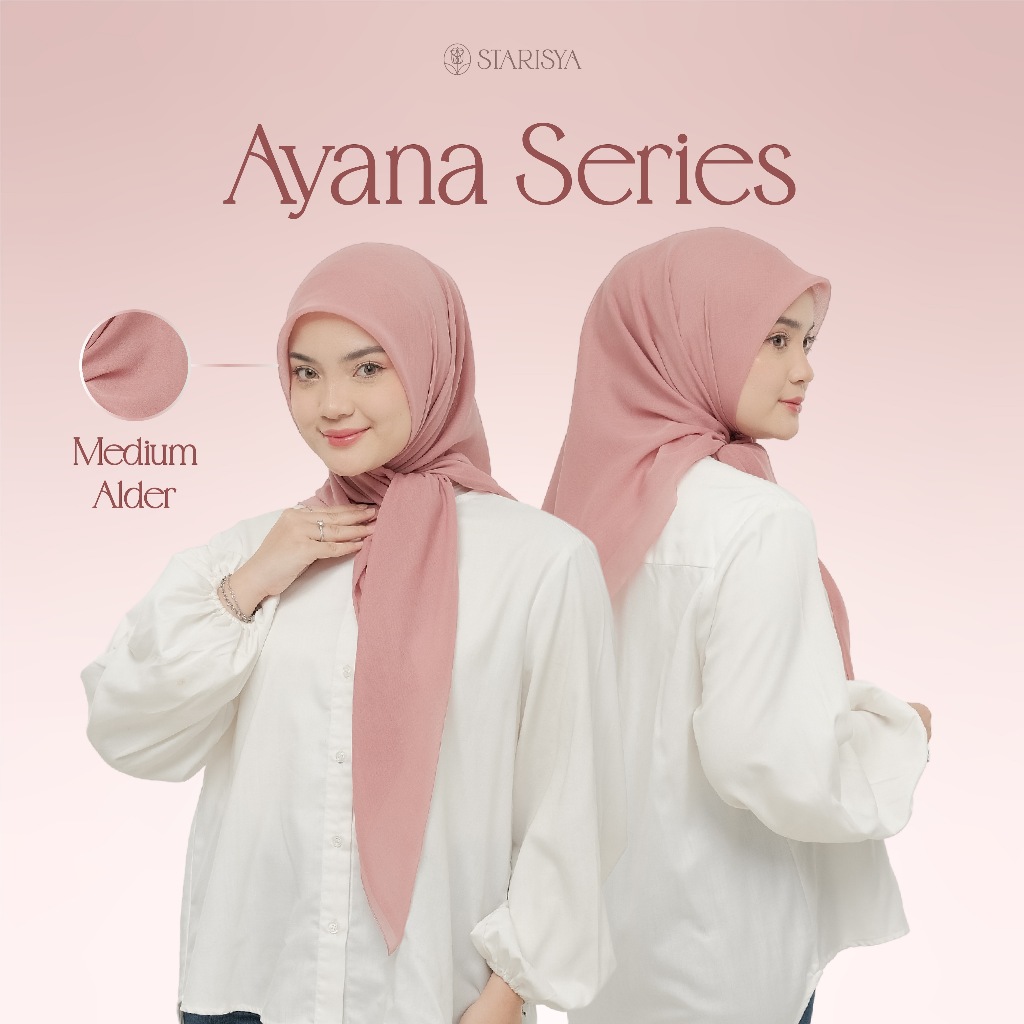 Jual Starisya - Ayana Series Plain Paris Japan Hijab Segi Empat Premium (Medium Alder) | Shopee ...