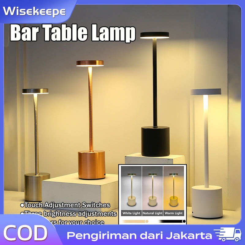 Jual Bar Table Lamp Lampu Meja Nordic Minimalis Sentuh Metal Desk Lamp Table Lamp Cordless LED ...