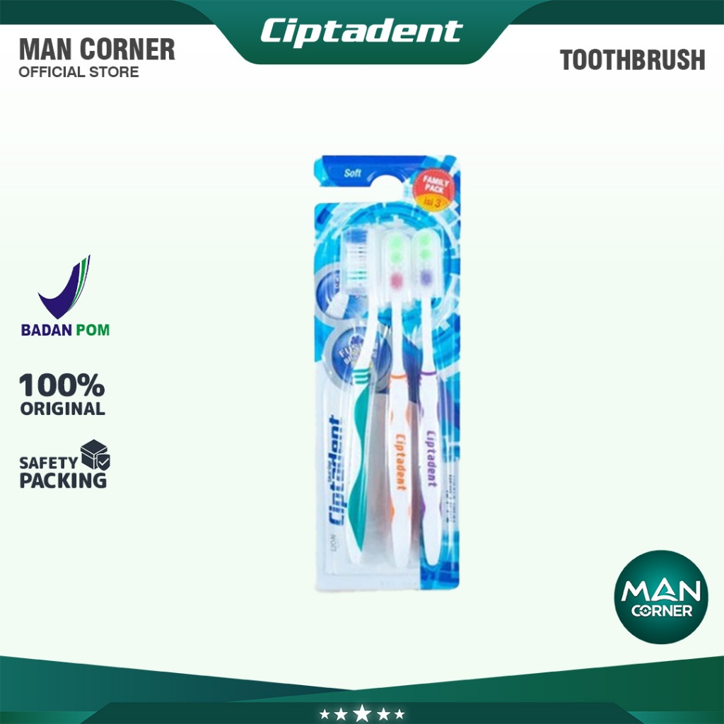 Jual Ciptadent Toothbrush Total Clean Soft 3s | Man Corner | Shopee ...