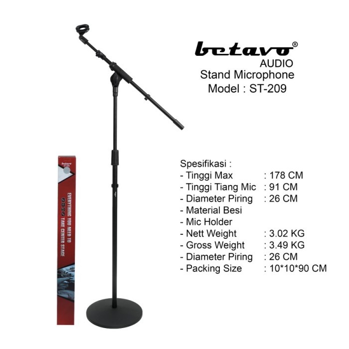 Jual Stand mic Tripod betavo ST-209 Kaki TUmpuan Bulat Besi Kokoh Terpercaya Mic Holder | Shopee ...