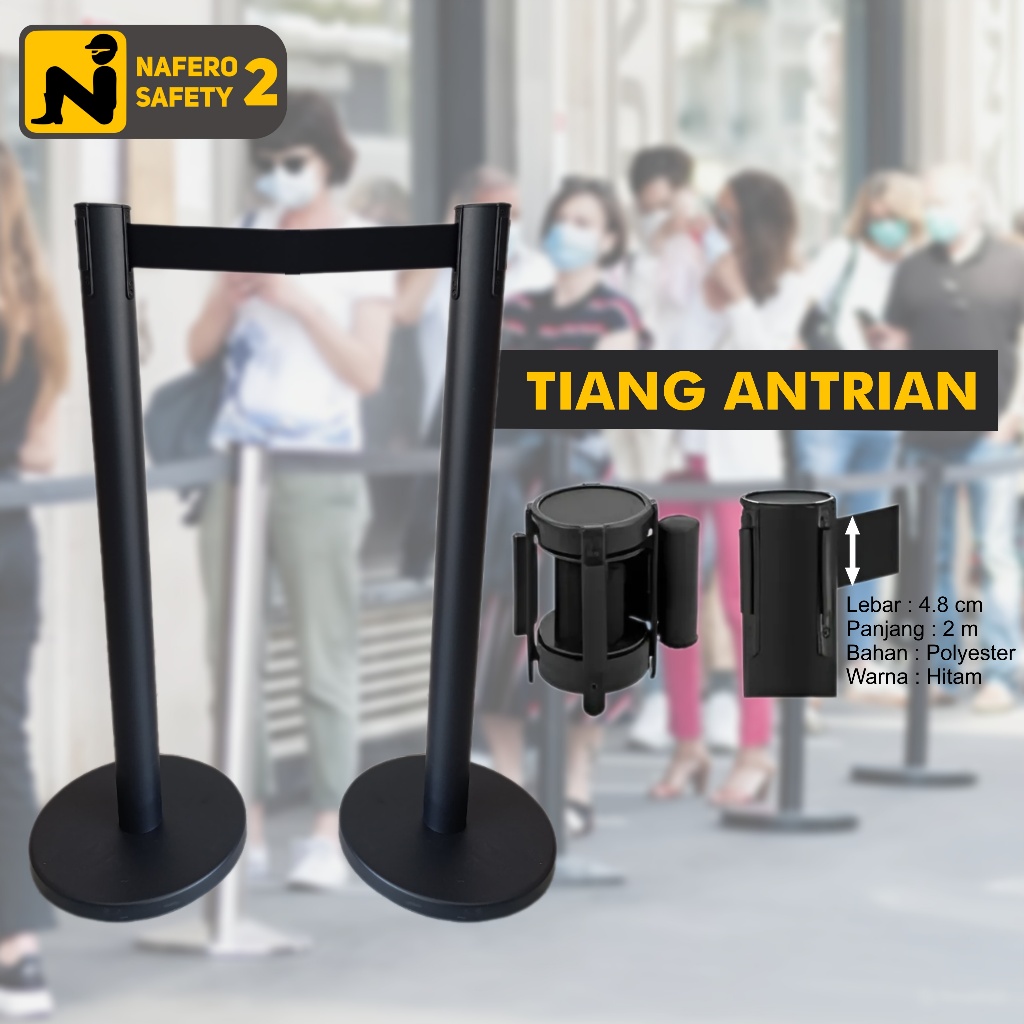 Jual Tiang Antrian Standing Barrier Railing Stand Pembatas Antrian ...