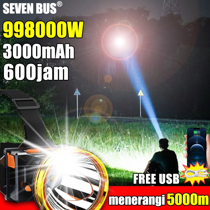 Jual Lebih terang dari lampu mobil LANDI Senter Kepala Led Glare 85WATT ...