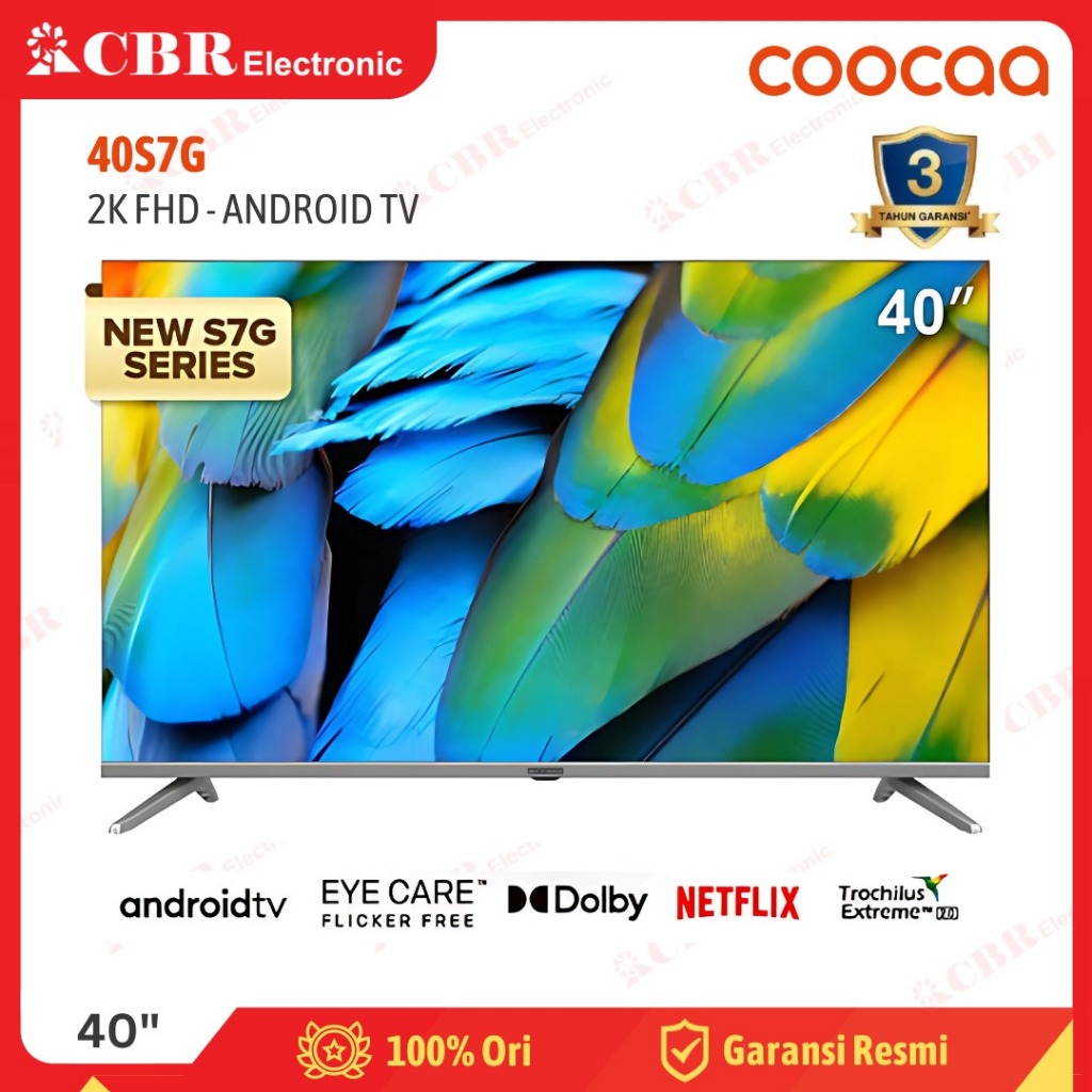 Jual TV Coocaa 40 Inch LED 40S7G ( FHD - Android TV) | Shopee Indonesia