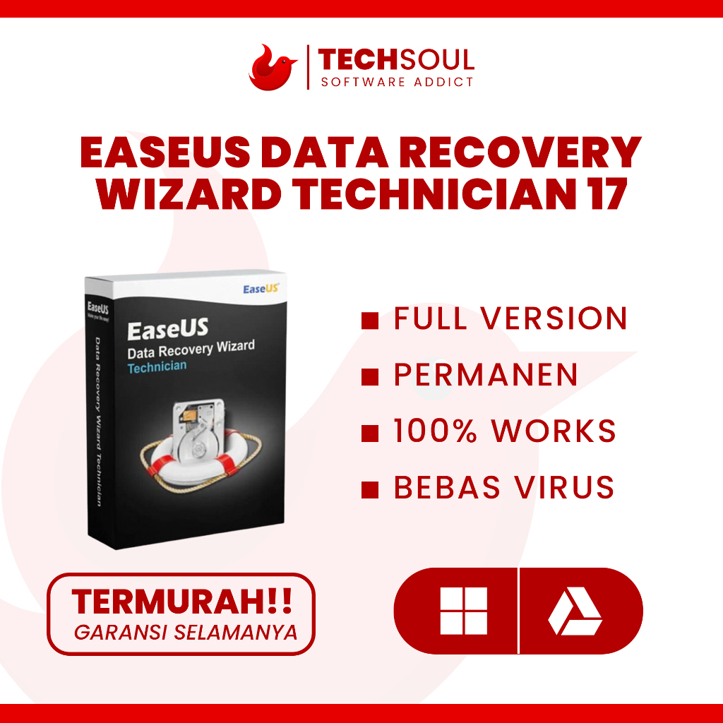 Jual EaseUS Data Recovery Wizard Technician 17 Full Version | Windows ...