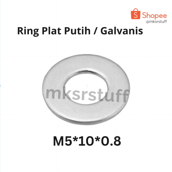Jual Ring Plat Putih / Galvanis - M5, M6, M8, M10 | Shopee Indonesia