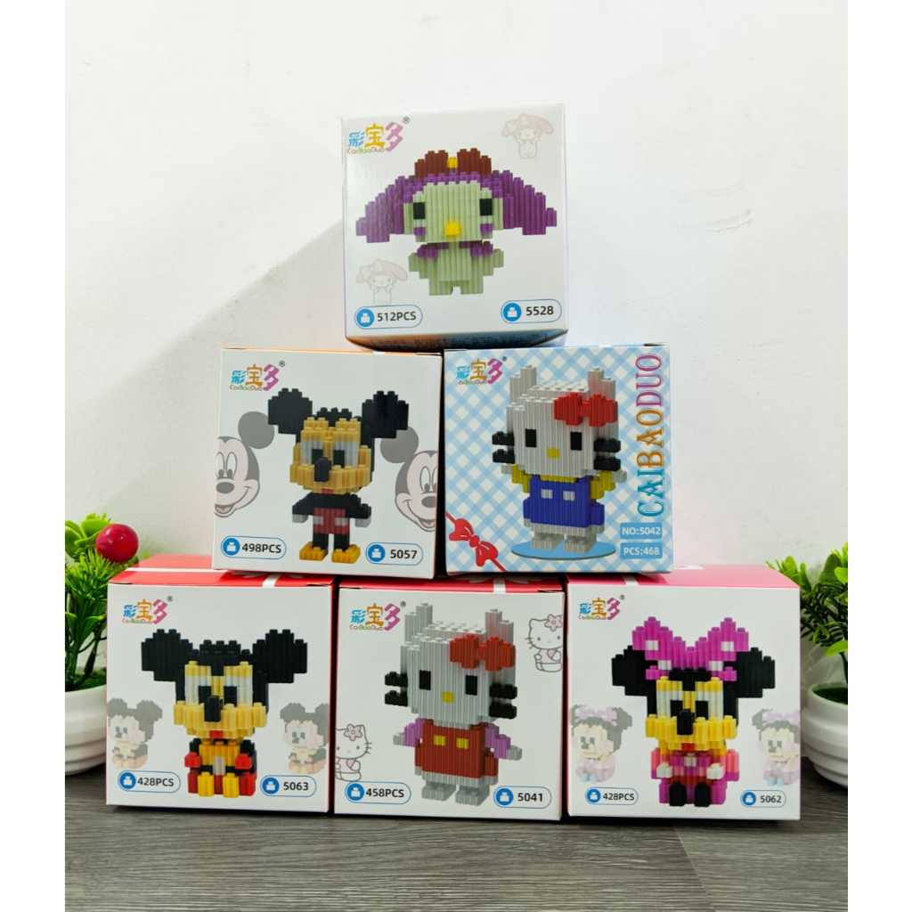 Jual Nano Blocks Brick Nano Bricks Mickey Mouse Hello Kitty Mainan ...