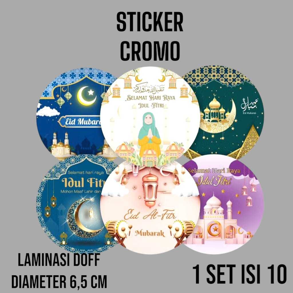 Jual Stiker Toples Lebaran / Sticker idul Fitri Hampers Lebran / Stiker ...