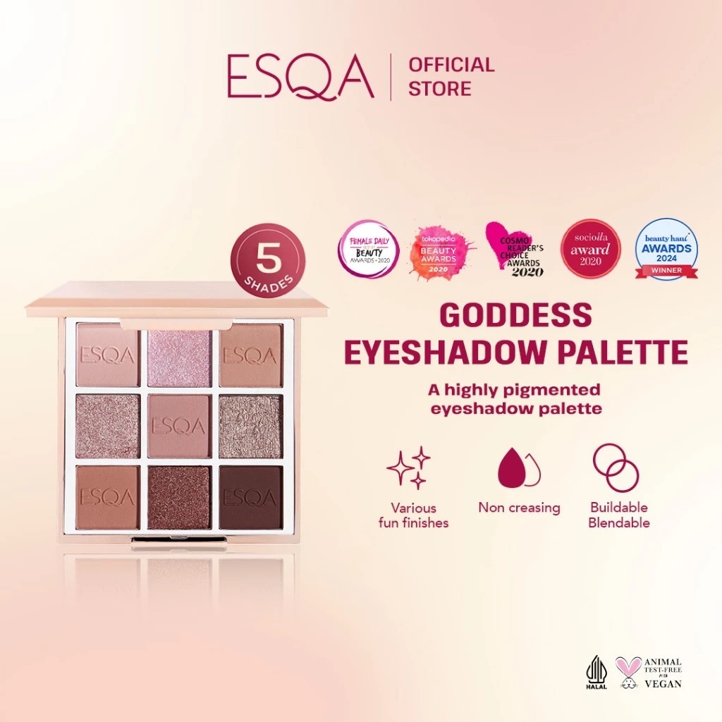 Jual ESQA Goddess Eyeshadow Palette - Mauve | Shopee Indonesia