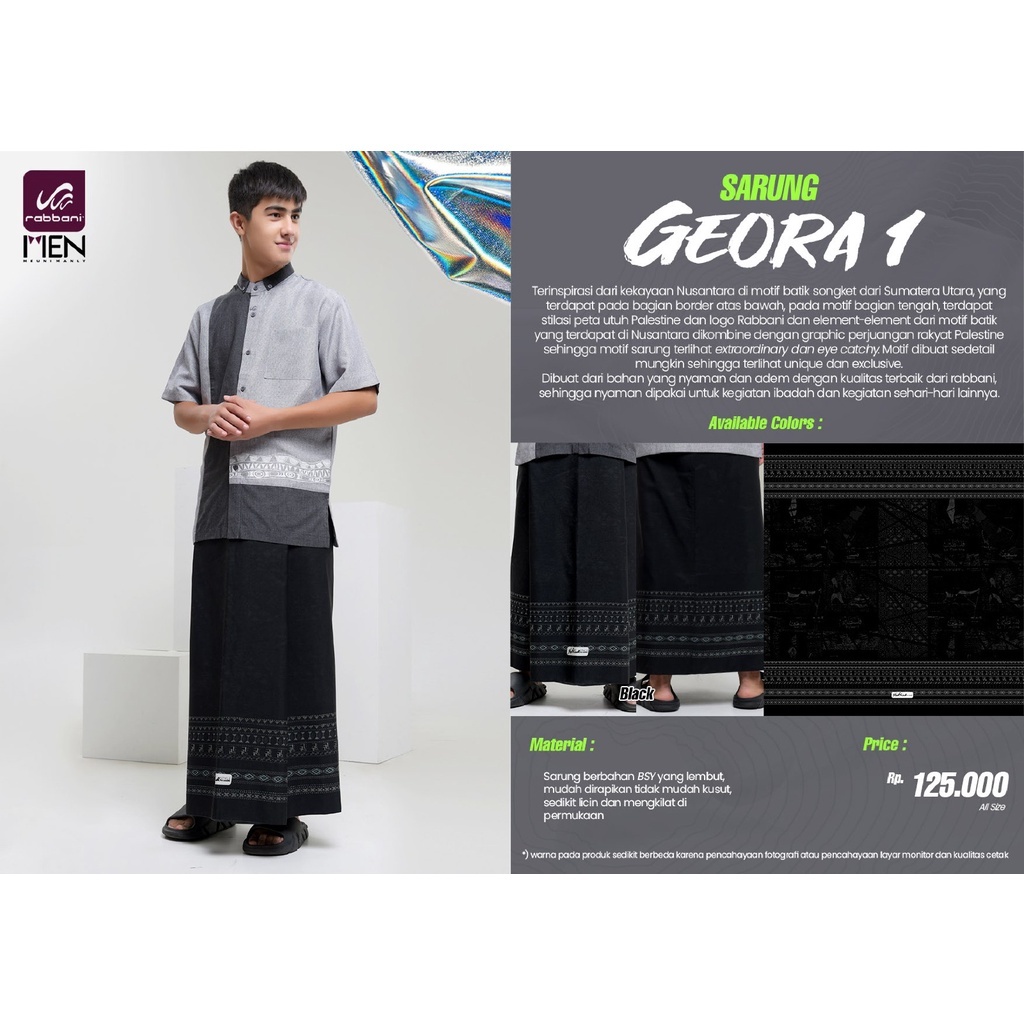 Jual Rabbani - Sarung Geora 1 Warna Putih Dewasa | Shopee Indonesia