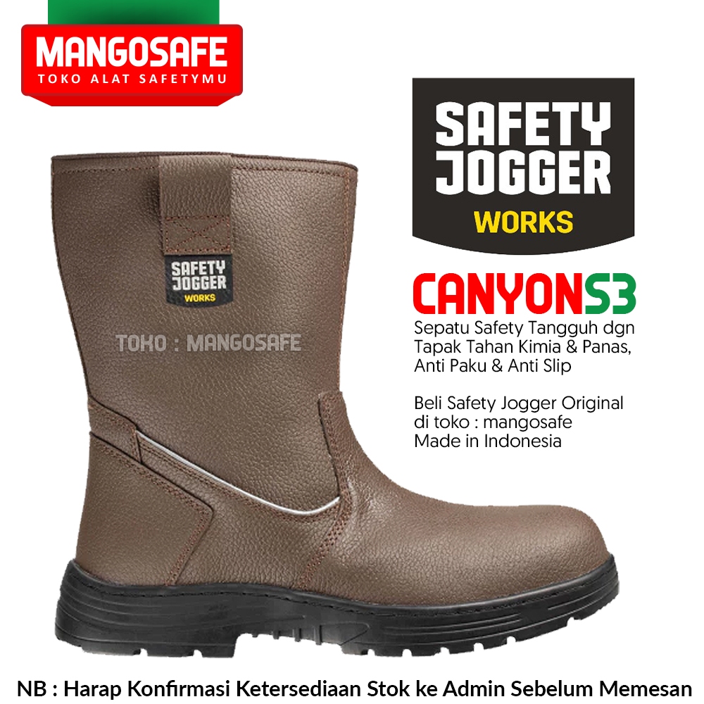 Jual SAFETY JOGGER CANYON S3 ORIGINAL / Sepatu Safety Boot Tinggi ...
