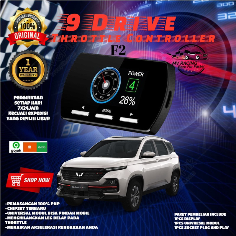 Jual 9 Drive Throttle Controller F2 Universal Module Wuling ALMAZ ...